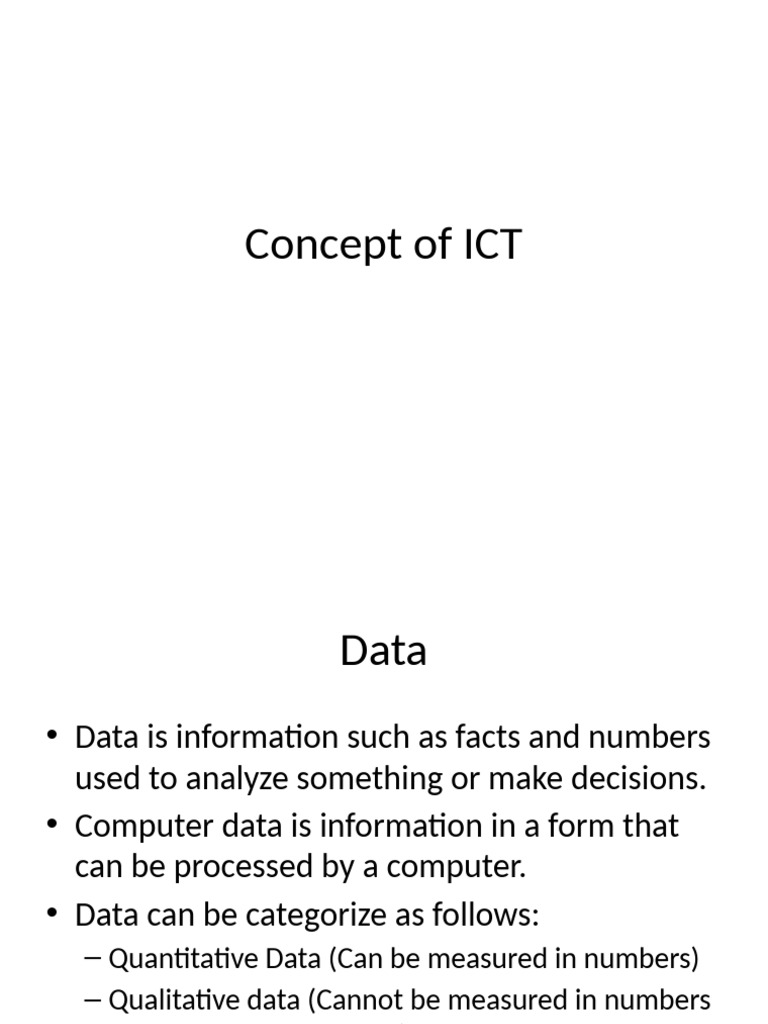 Concept of ICT | PDF
