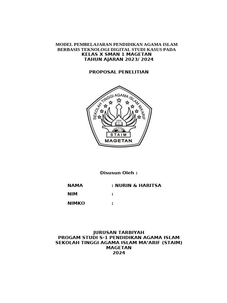 Proposal Jadi Rizki | PDF