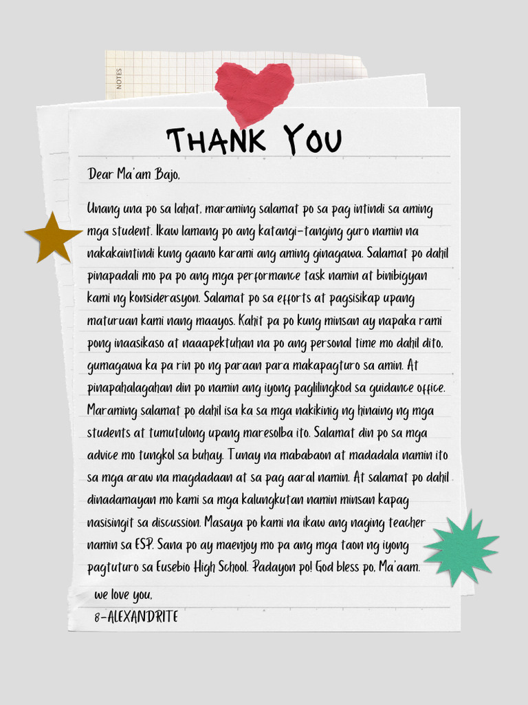 White Grey Minimalist Paper Handwritten Thank You Letter - 20240605 ...