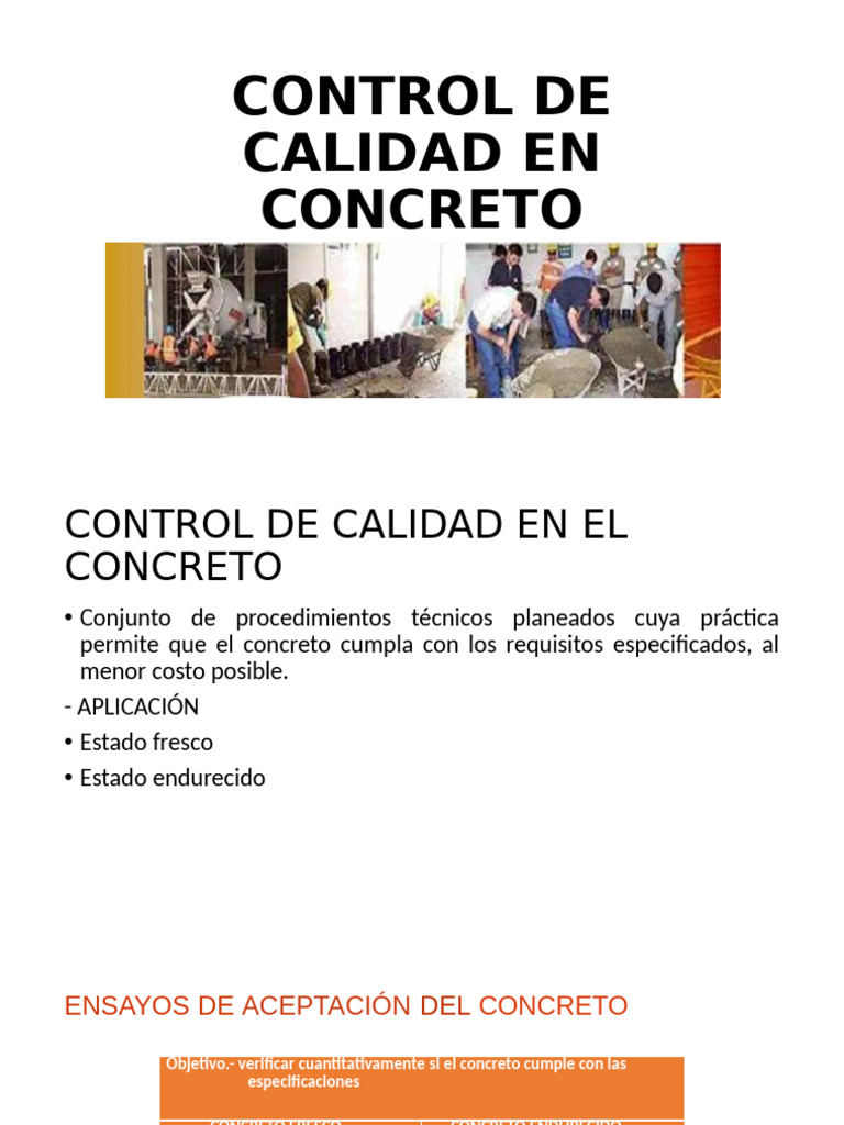 Control de Calidad en Concreto | PDF