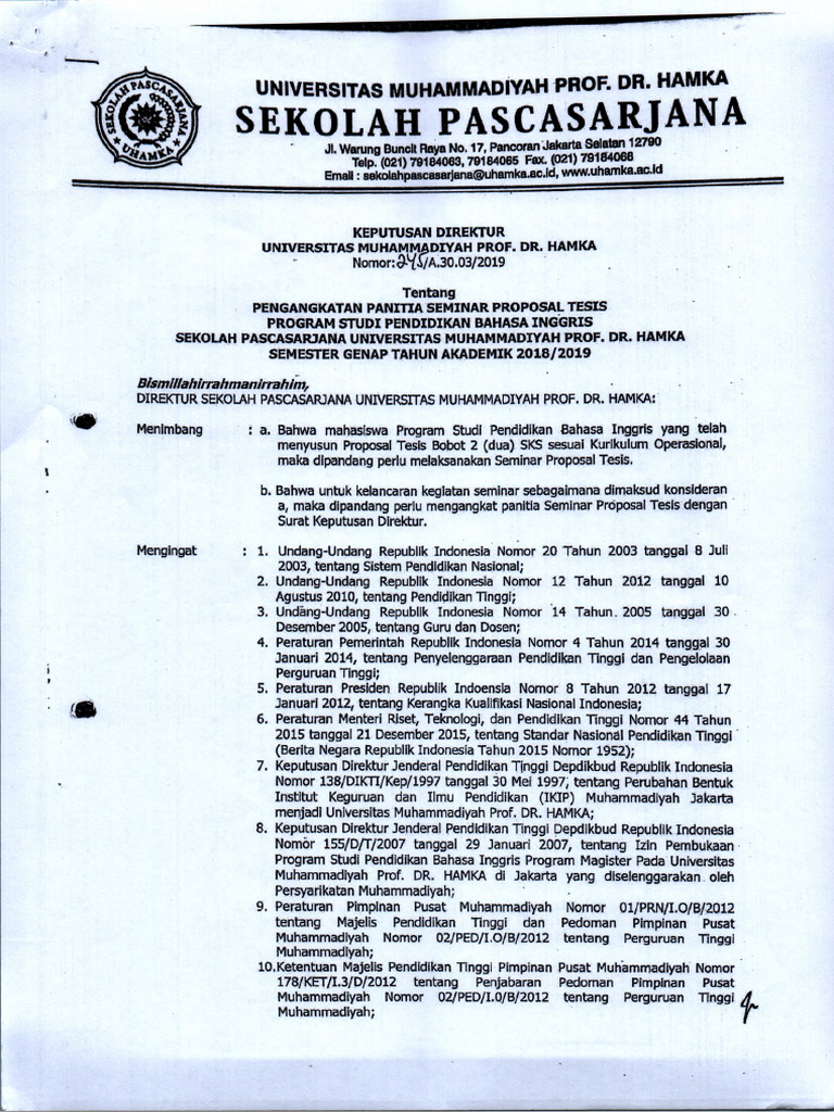 SK Seminar Proposal Genap 2018-2019 Juni | PDF