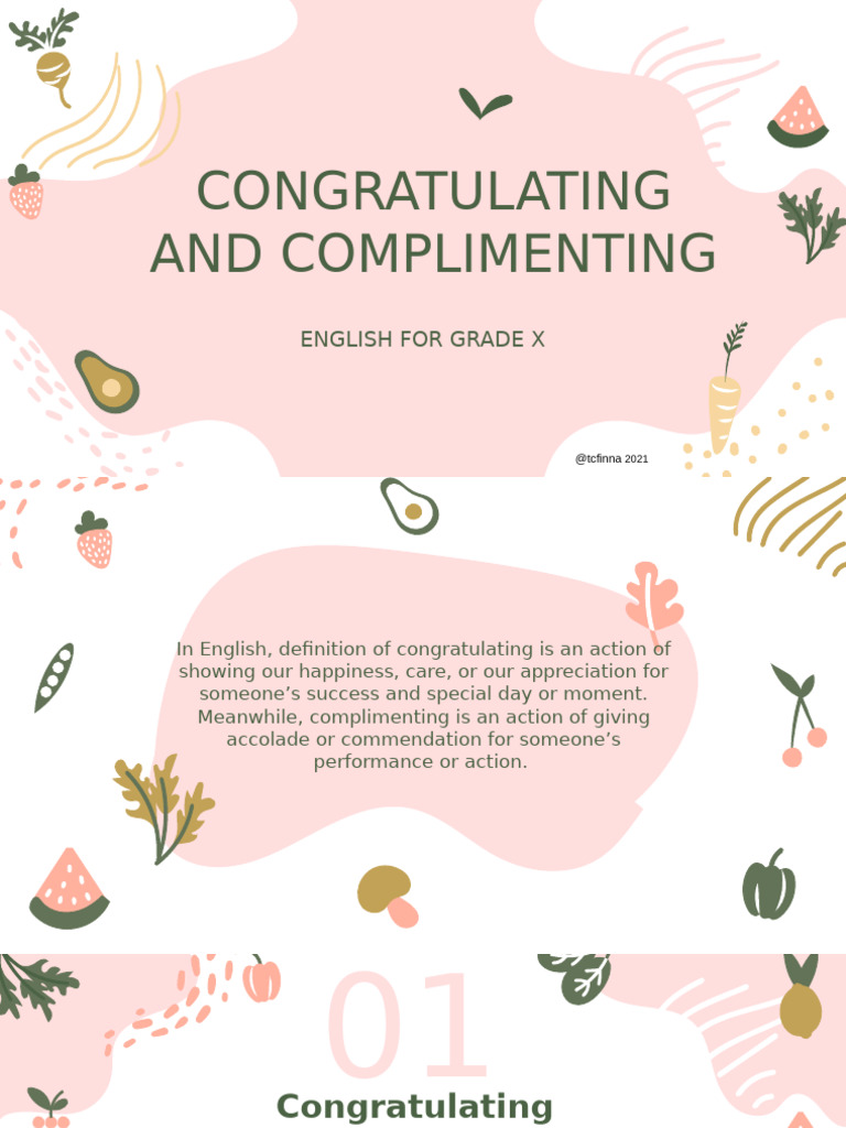 Congratulating and Complimenting in English | PDF | Career & Growth ...