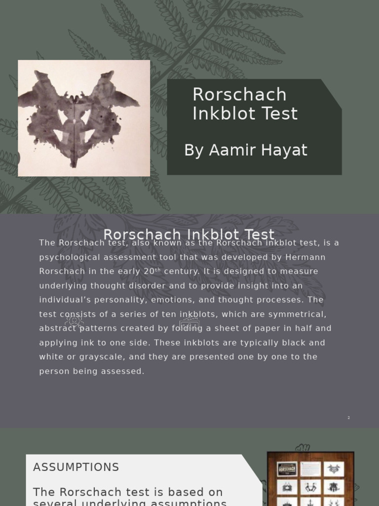 Rorschach Inkblot Test | PDF