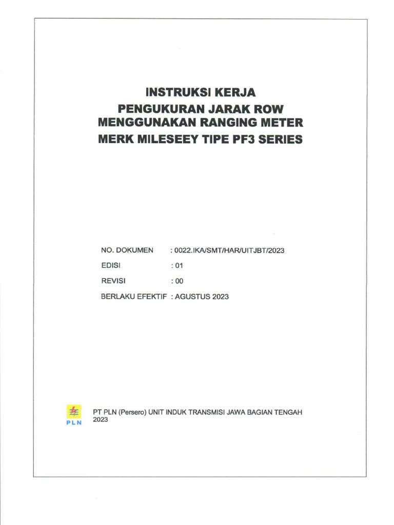IK Pengukuran Jarak ROW Menggunakan Ranging Meter Merk Mileseey Tipe ...