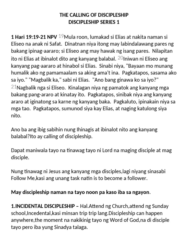 1 Discipleship | PDF