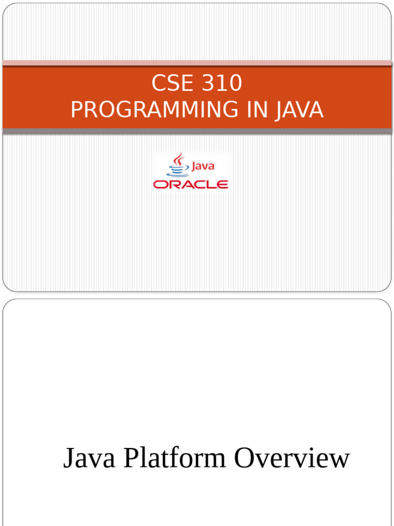CSE 310 Programming in Java | PDF
