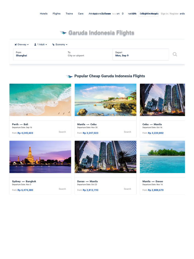 Garuda Indonesia Flight Deals - Save Up To 55% - Trip - Com | PDF