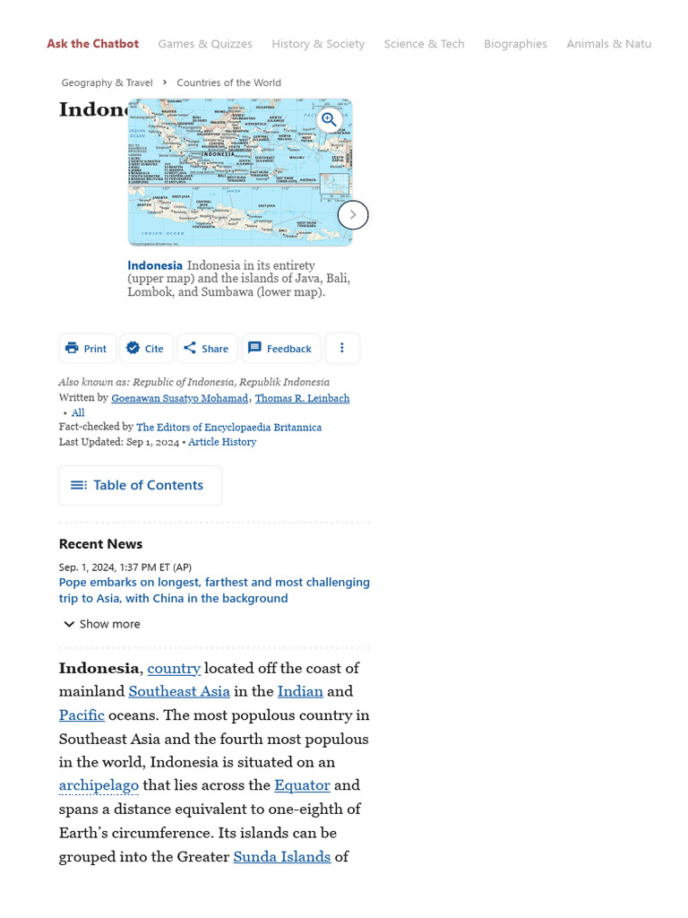 Indonesia - History, Flag, Map, Capital, Language, Religion, & Facts ...