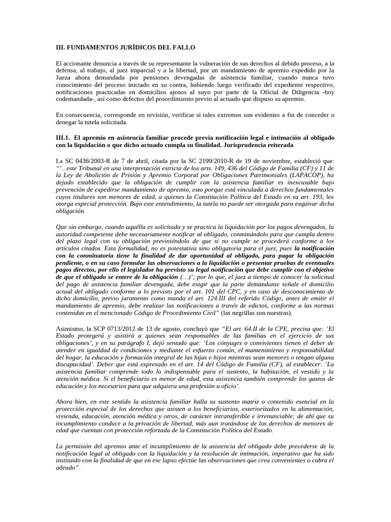 Fundamentos Del Fallo | PDF