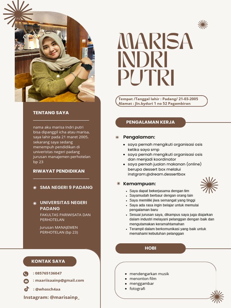 Cv- Marisa Indri Putri | PDF