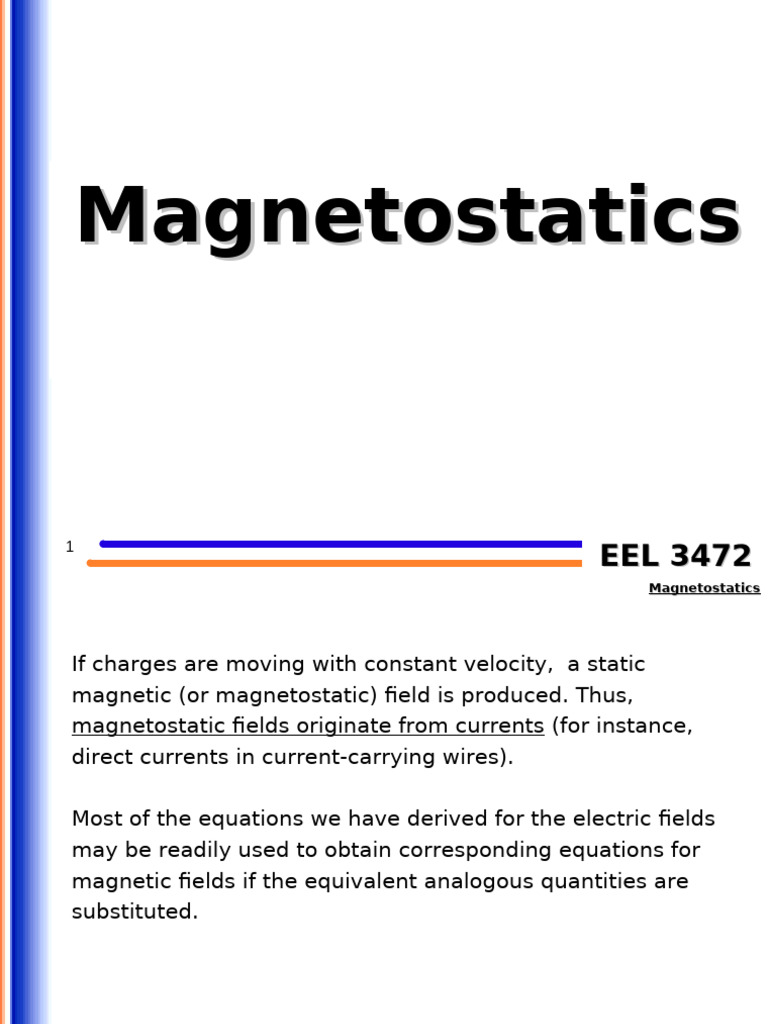 Magnetostatics | PDF