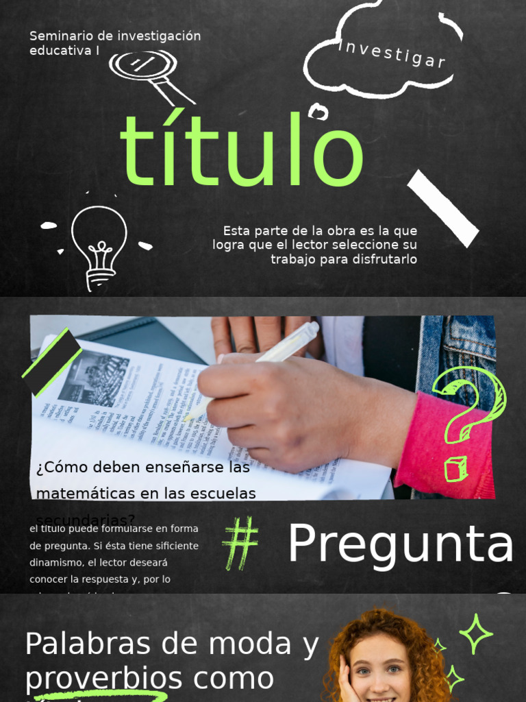 Cómo redactar títulos para tu tesis | PDF