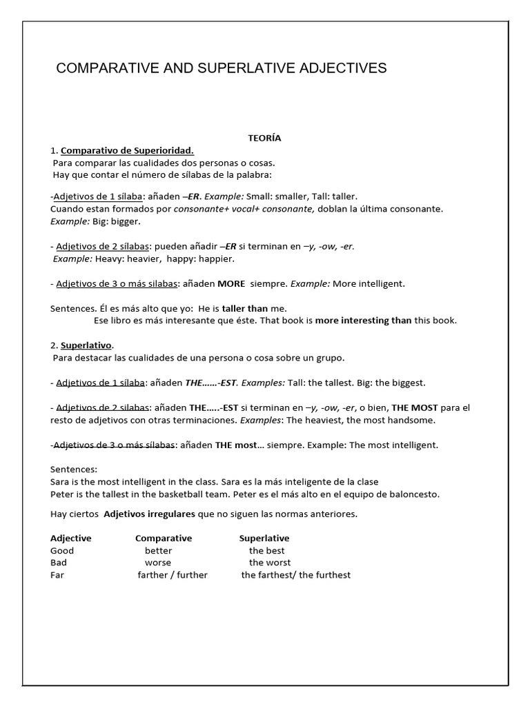 Unit V-Comparative and Superlative | PDF