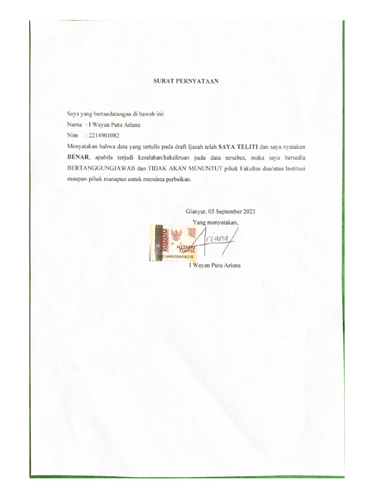 I Wayan Putu Ariana | PDF