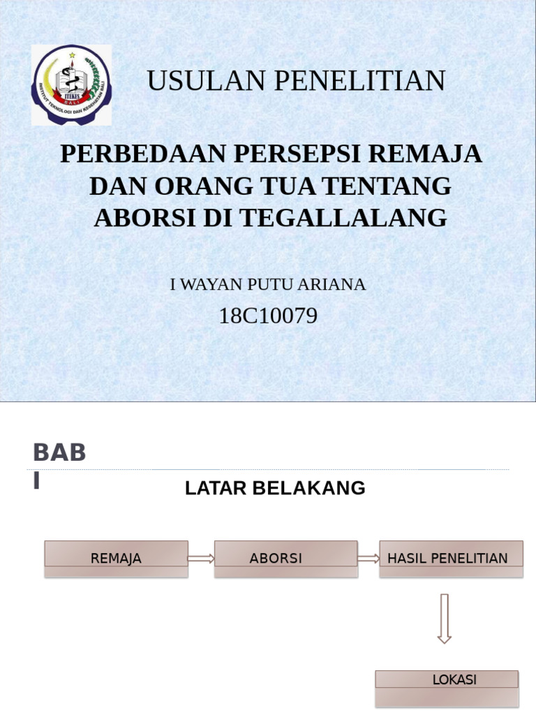 Usulan Penelitian I Wayan Putu Ariana, 18c10079 | PDF