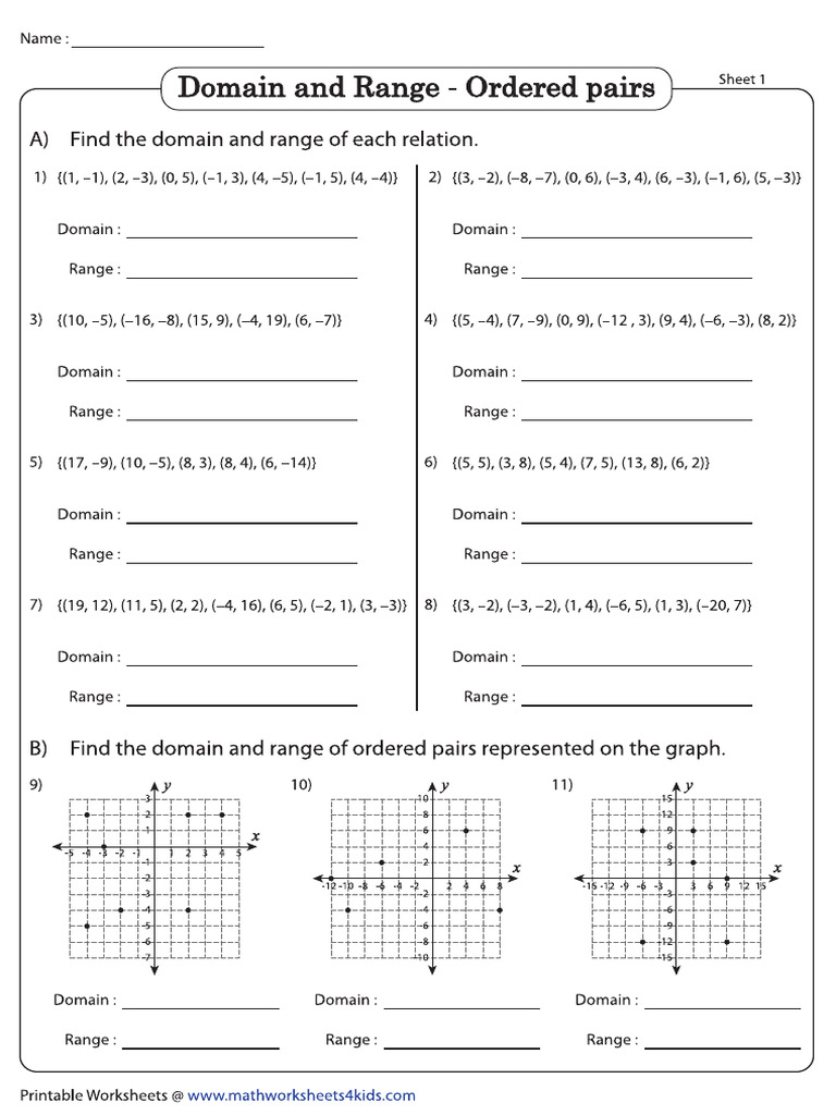 Ordered Pairs 1 | PDF