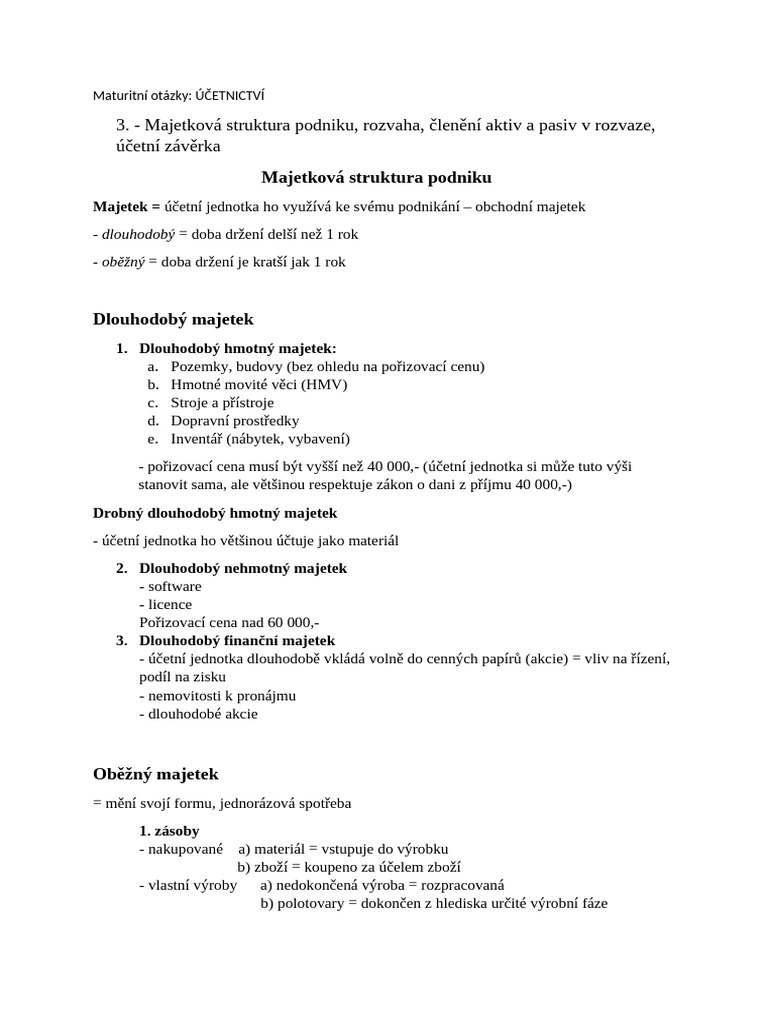 Maturitn¡ Ot Zky - UCE 3 | PDF