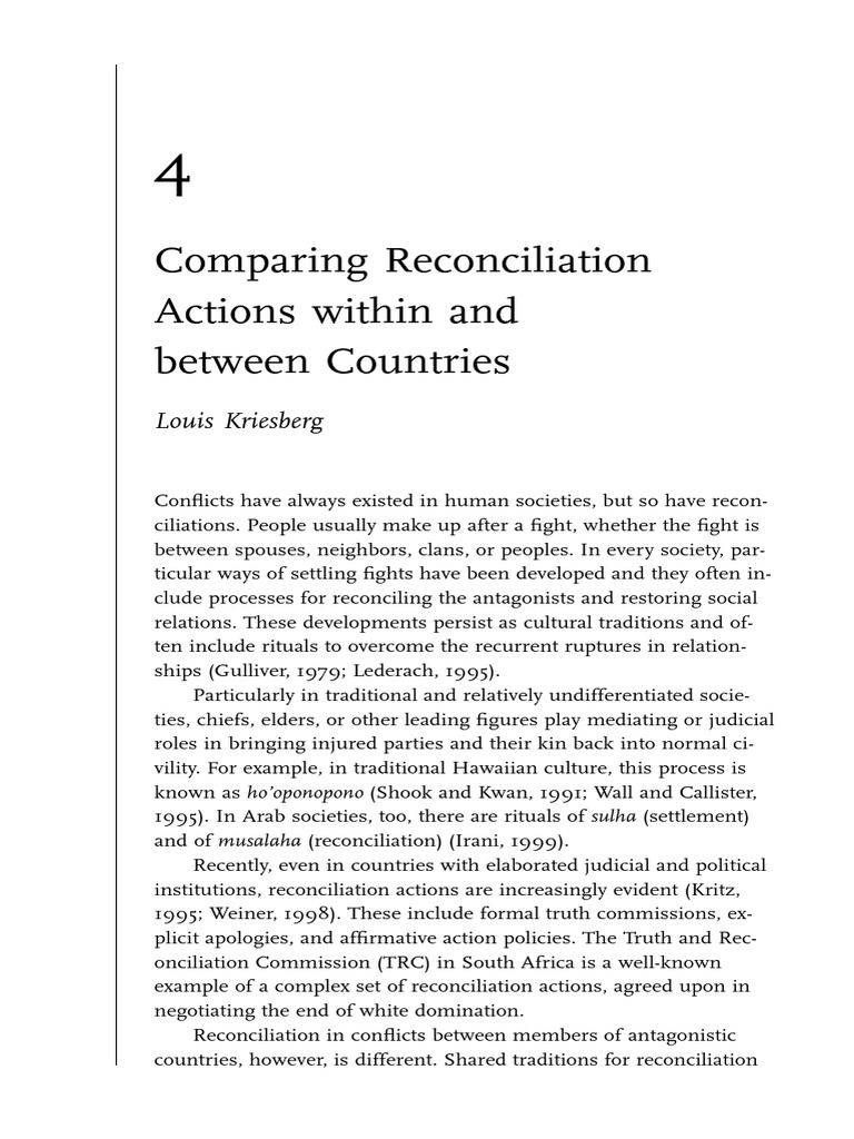 Five Dimensions of Reconciliation | PDF | Conflict Resolution | Power ...