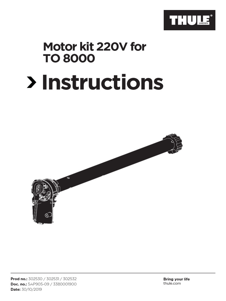Motor Kit 220V Auvent | PDF