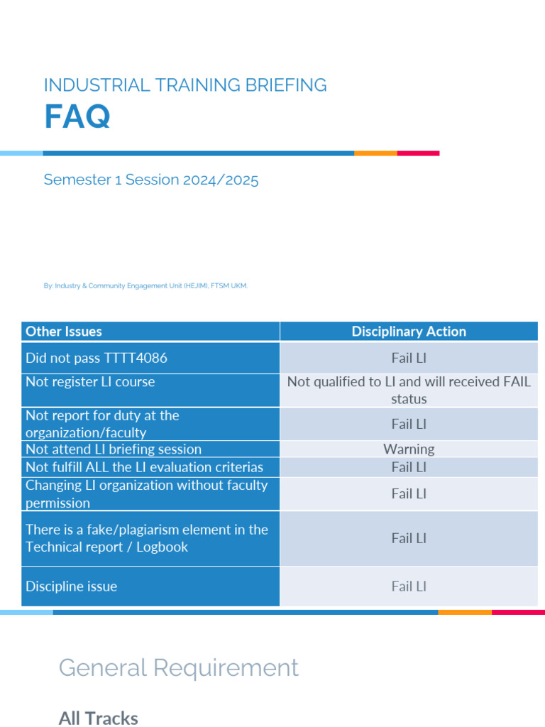 Industrial Training Briefing TTTT4056 FAQ | PDF