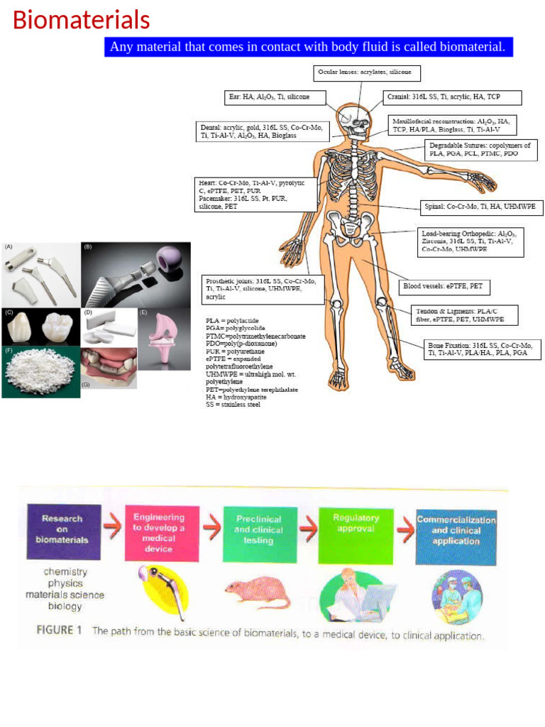 Lecture Topic Biomaterials | PDF