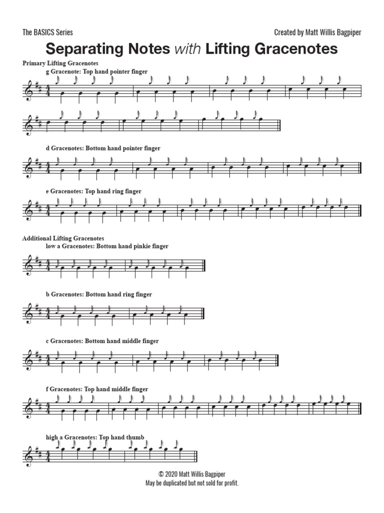 The Basics Episode 7 - Separating Notes With Lifting Gracenotes - Matt ...