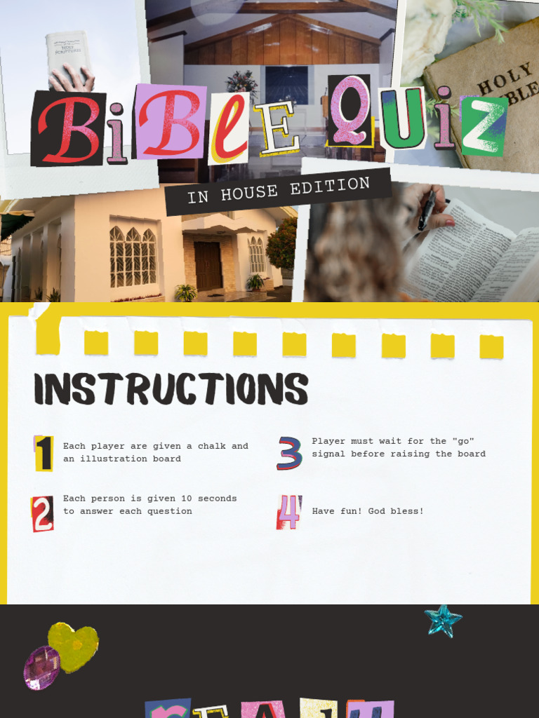 Bible Quiz | PDF | Ten Commandments | Moses