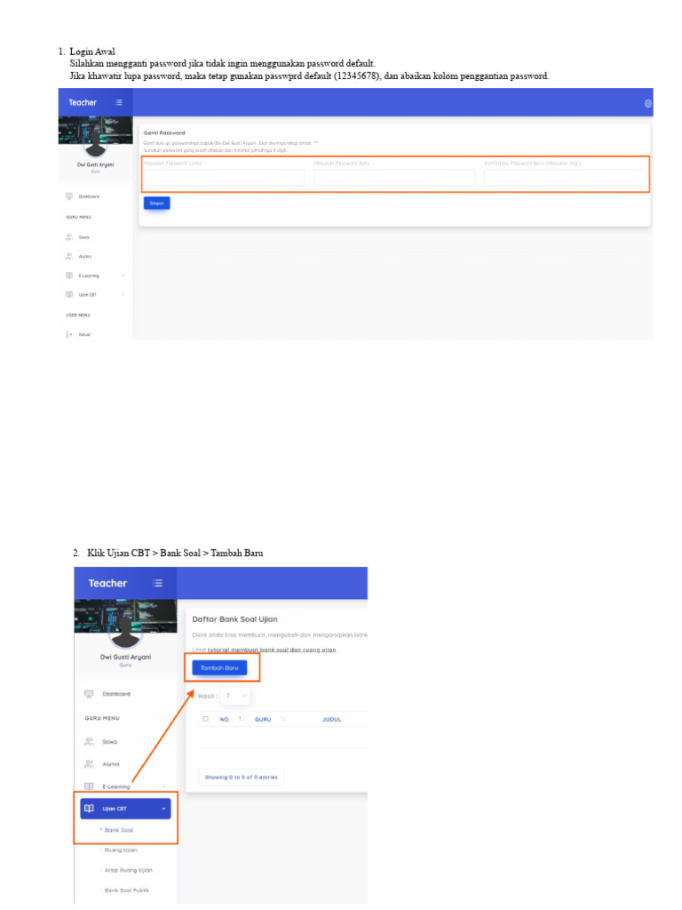 Tutorial Membuat Soal Di Web Ujian | PDF