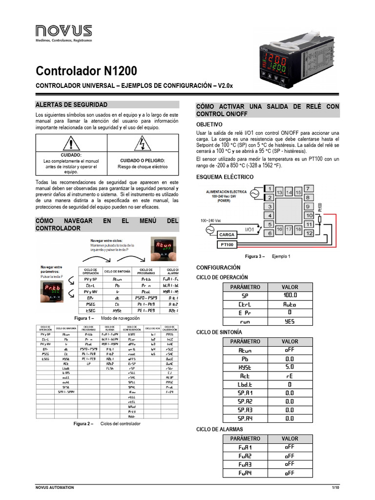 Ejemplos n1200 v20x Es | PDF | Sensor | Relé