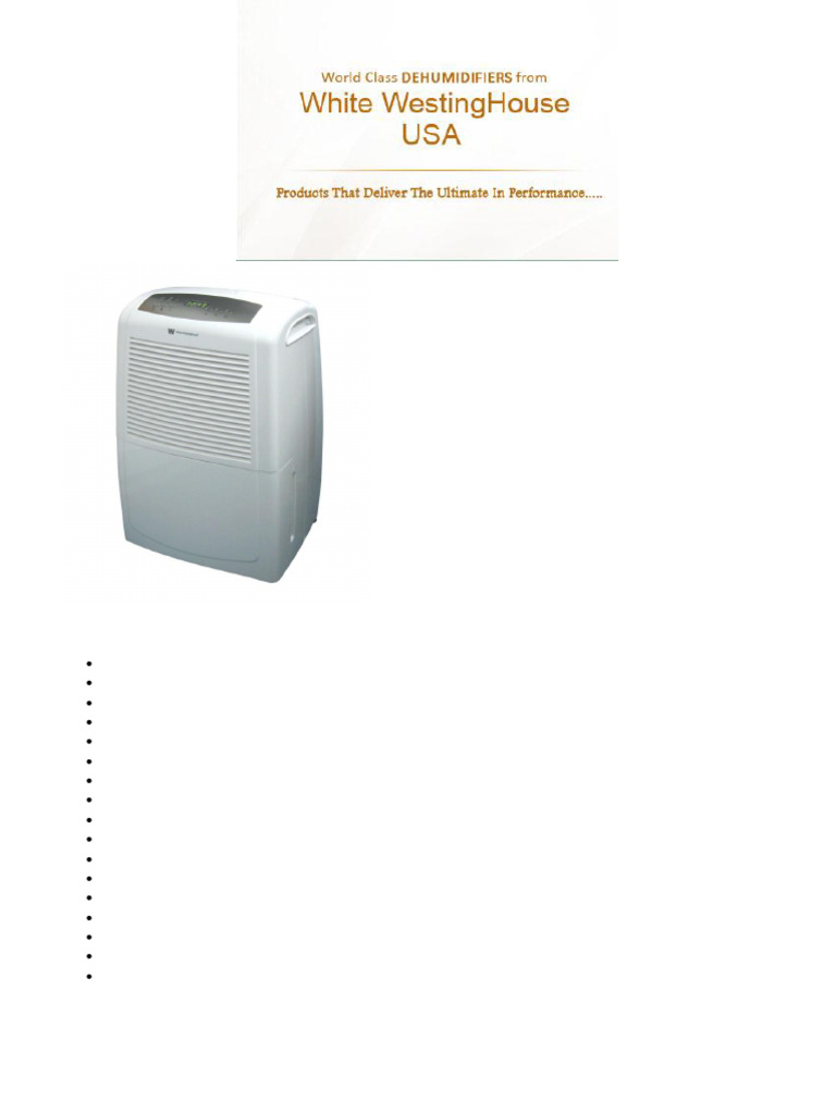Dehumidifiers | PDF