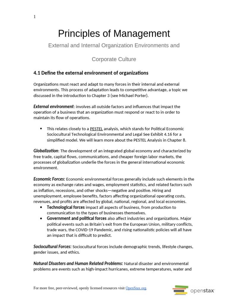 Principals of Management Review Questions - Ch04 | PDF