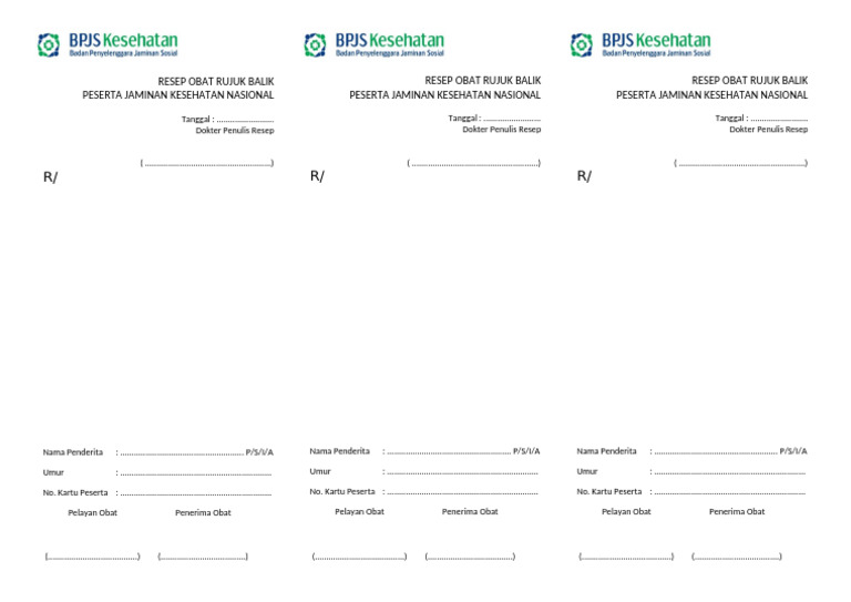 Resep Obat Rujuk Balik Pdf