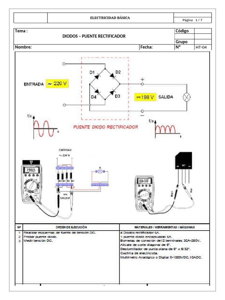 HT-04 Diodos Rectificadores | PDF