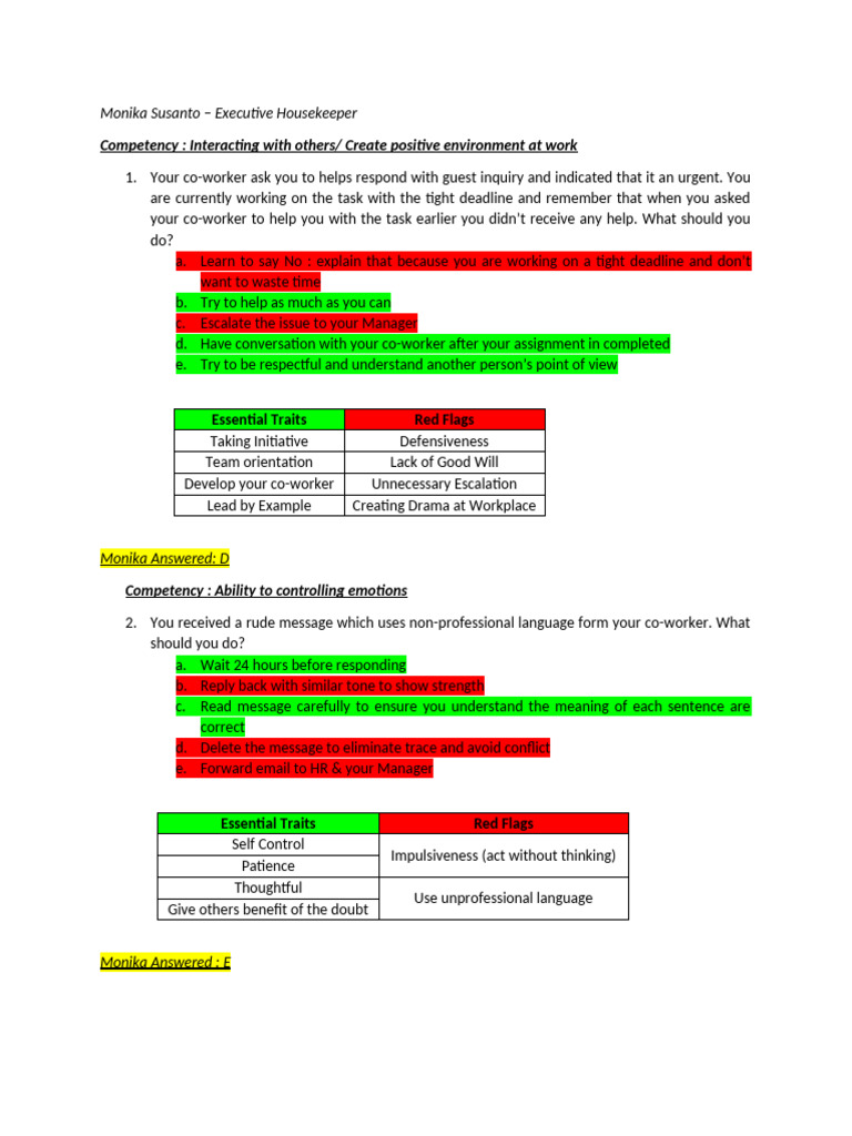 Soft Skills Test - Herdi | PDF