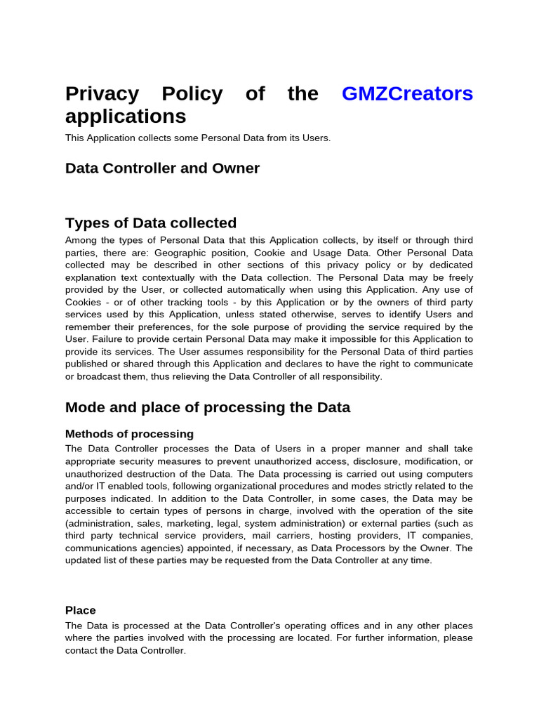 Privacy Policies | PDF