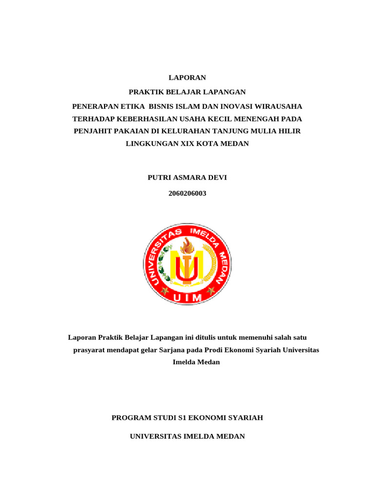 Laporan KKN Penjahit - Asmara | PDF