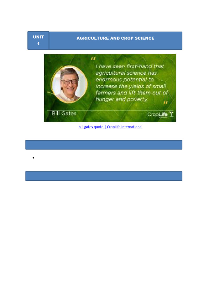 Crop Sci 11 Principles of Crop Production Unit 1 | PDF | Agriculture ...