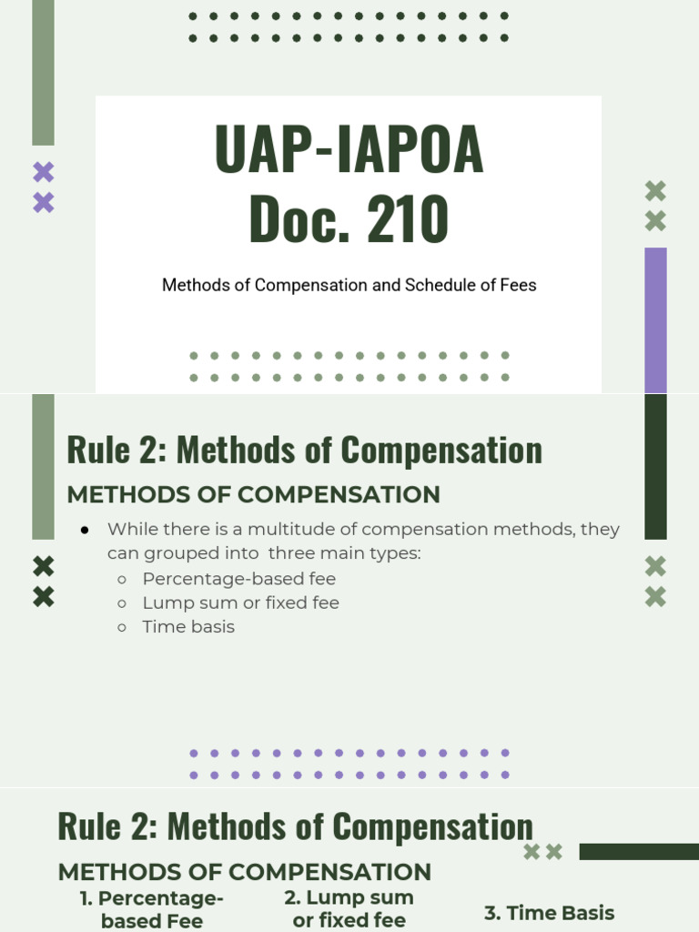 Uap Iapoa Doc 210 Methods of Compensation - Edit 1 | PDF