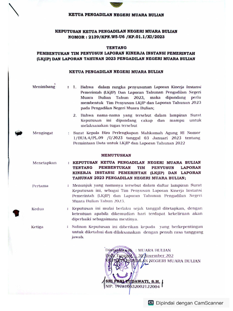 SK TIM SAKIP Dan LKJip | PDF