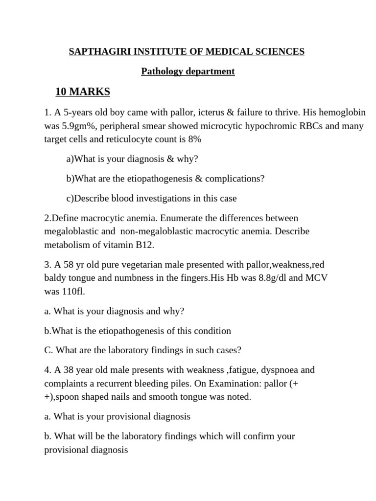 4-Pathology Question Bank Cbme-1 | PDF
