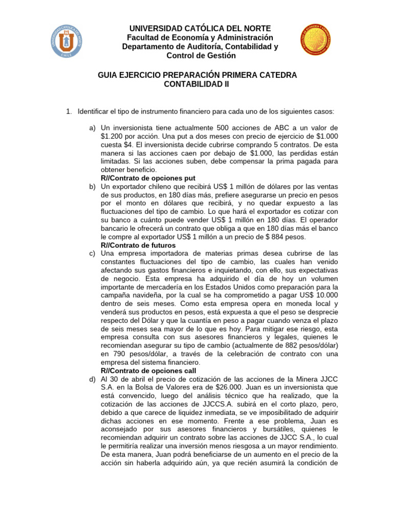 Guia Ejercicio Preparacion Primera Catedra | PDF