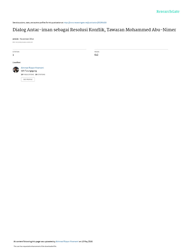 Mohammed Abu Nimer | PDF