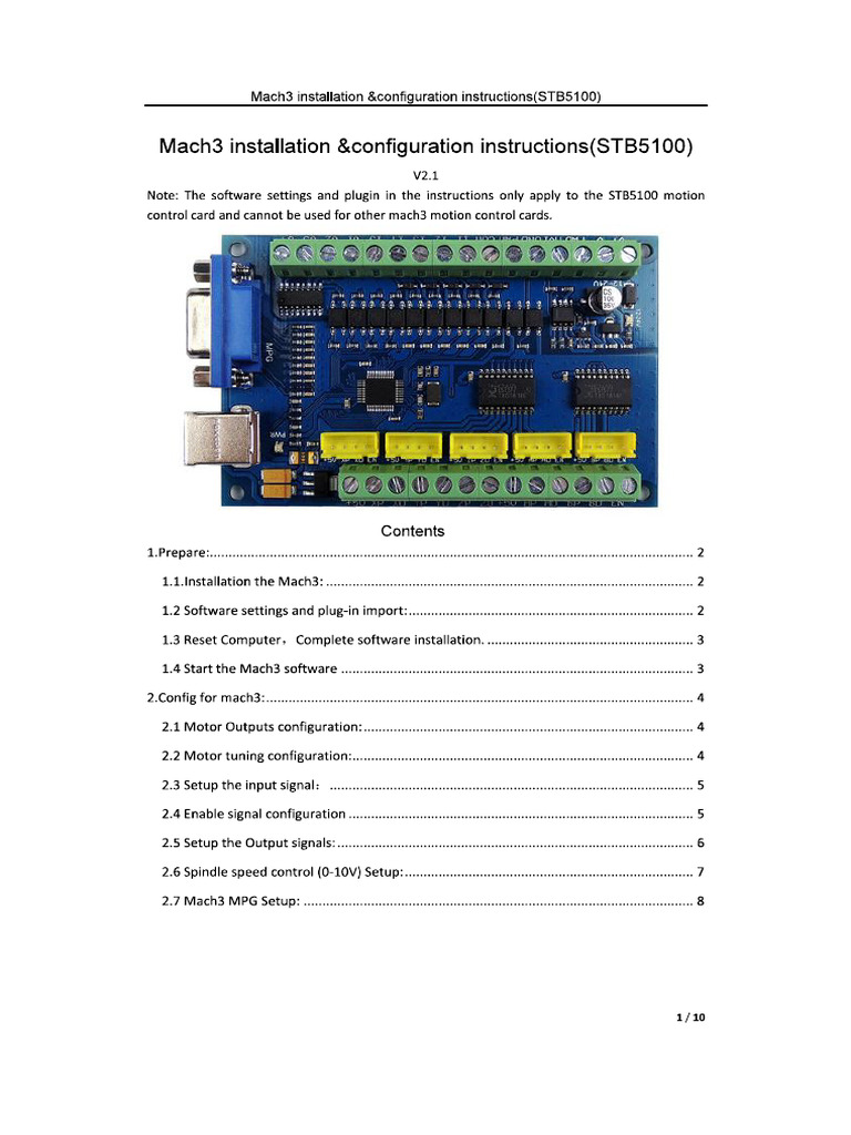 Mach3 USB Breakoutboard STB | PDF