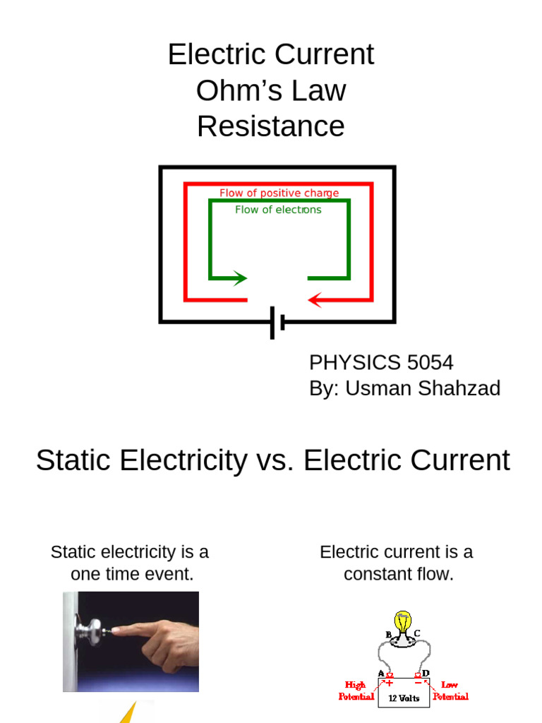 16-Electric Current Ohms Law Resistance | PDF