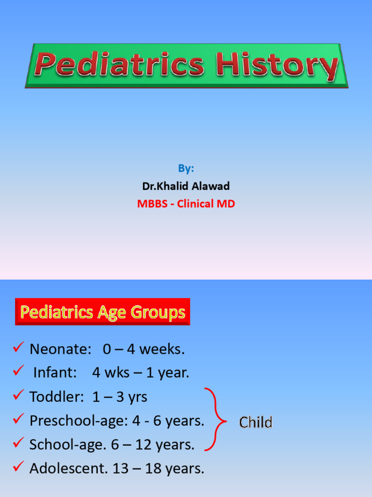 L16 Pediatrics History | PDF