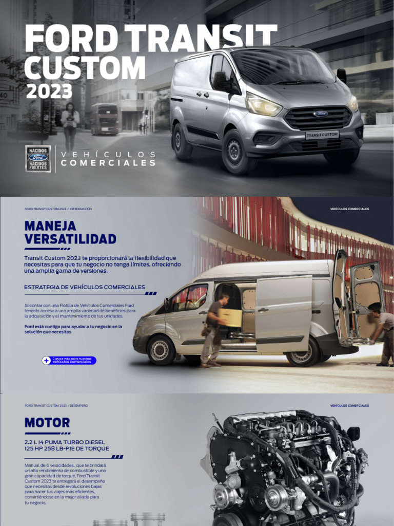 Ford Transit Custom 2023: Vehículos Comerciales y Especificaciones ...