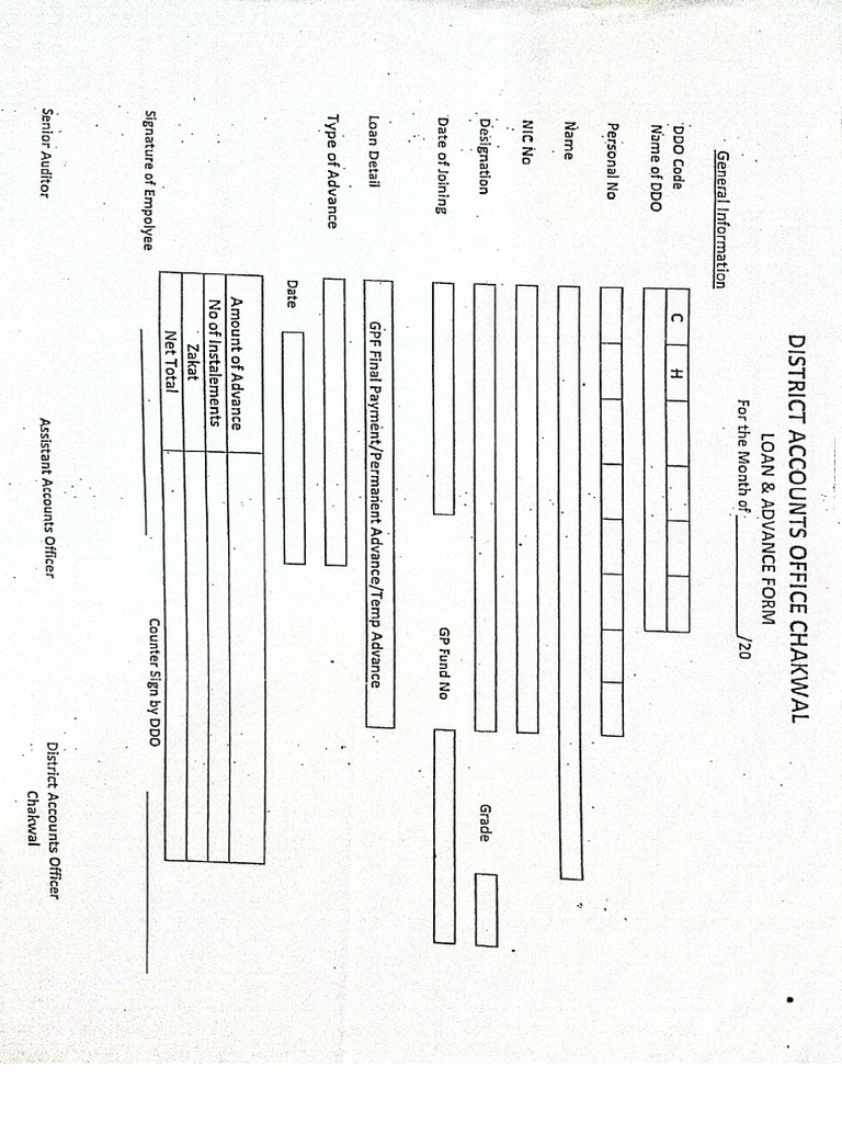 GP Fund Bill Form | PDF