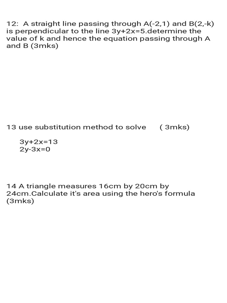 Maths Form 2 | PDF
