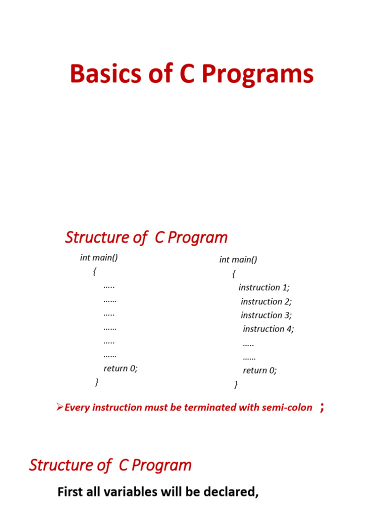 Basics of C Programming | PDF