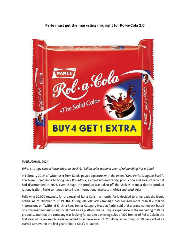 ROLA COLA CASE STUDY | PDF